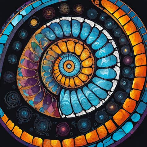 Premium Photo Fibonacci Sequence Circular Spiral Illustration For