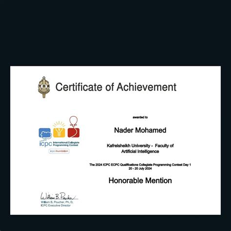 Nader Mohamed On Linkedin Icpc Ecpc Programmingcontest Achievement