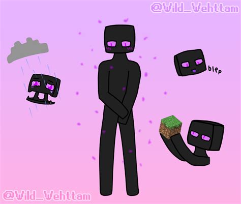 Minecraft Drawings Cute Enderman