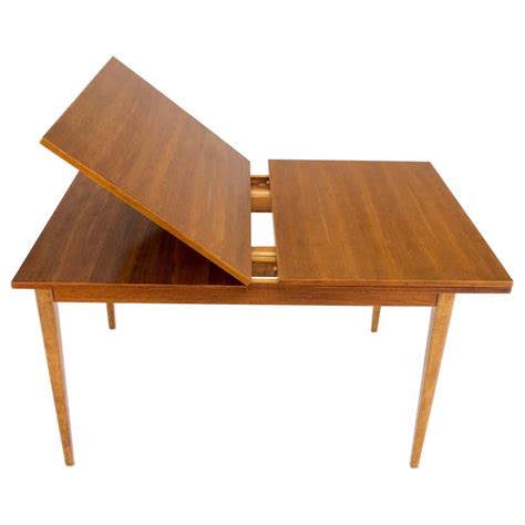 Danish Teak Rounded Corners Rectangle Dining Table One Hide Away Board Leaf Mint For Sale At