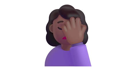 Woman Facepalming Medium Dark Free Vector Icon Iconbolt