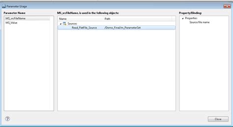 Parameter Usage In A Mapping Task