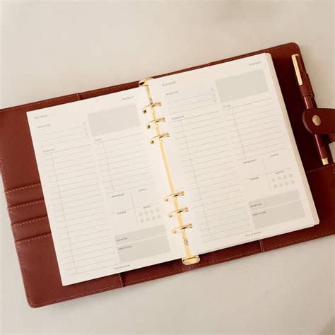 Minimal 2026 Daily Planner A5 Insertsrefills By Faye Co Papier