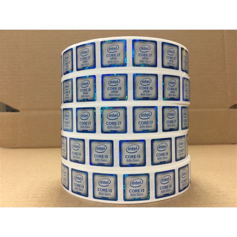 New Original 8th Generation Label Intel Cpu System Label Sticker Corei3 I5 I7 Win10 Shopee