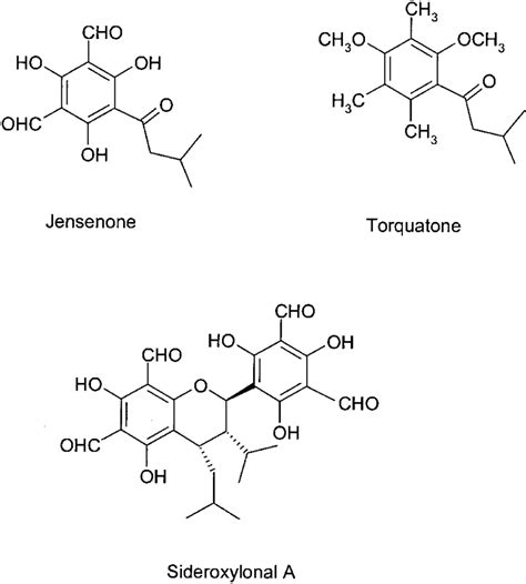 Structures Of Phloroglucinol Derivatives Jensenone And Sideroxylonal