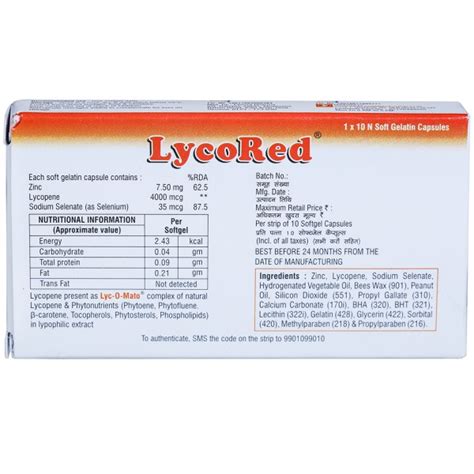 Lycored 10 Capsules— Wholesale Bulk Retailershakti
