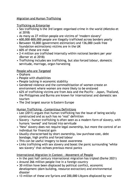 Migration And Human Trafficking Migration And Human Trafficking