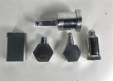 Stunning Art Deco Machine Age Aluminum Cigarette Lighter Collection