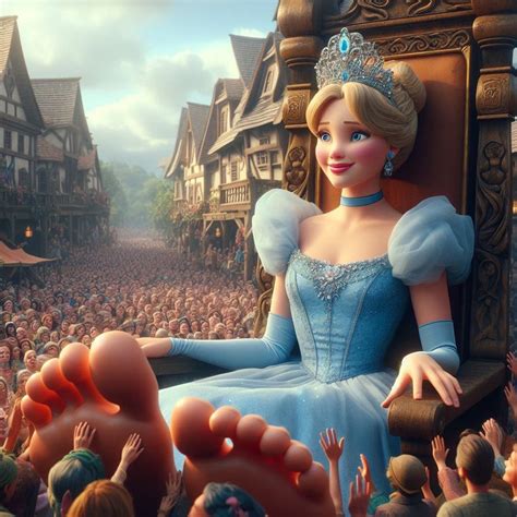Cinderella Shows Her Feet Soles To The Crowd By Cozybigman33 On Deviantart