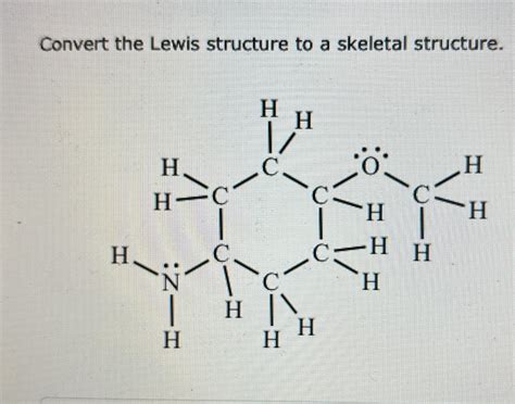 Solved Convert the Lewis structure to a skeletal structure. | Chegg.com
