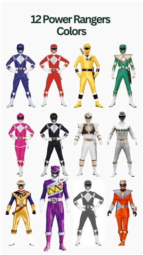 12 Power Rangers Colors Explained Artofit