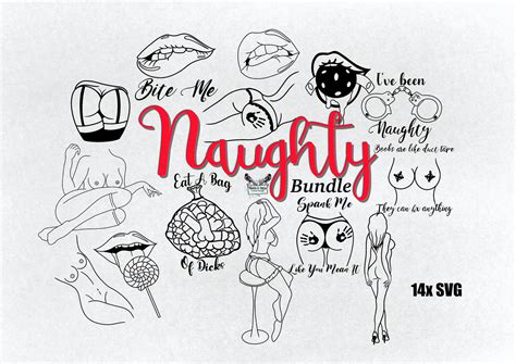 Naughty Bundle Adult 18 Instant Download Svg Png  Files Included