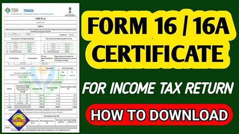 Form 16 16a Download Online How To Download Form16 And 16a Itr