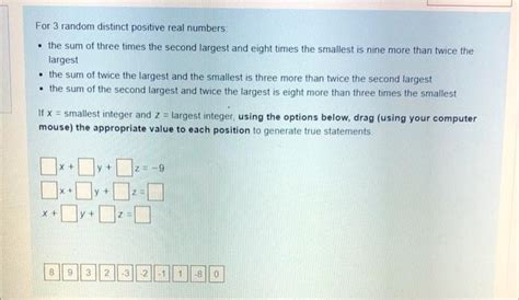 Solved For Random Distinct Positive Real Numbers The Chegg