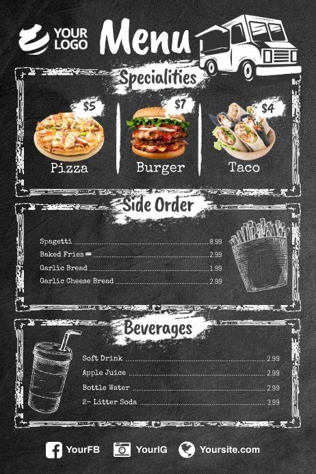 Food Truck Signs Menu Boards
