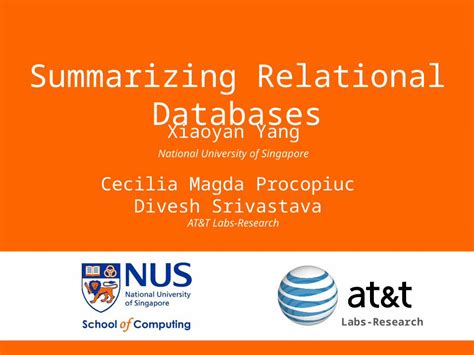 Pptx Summarizing Relational Databases Dokumentips