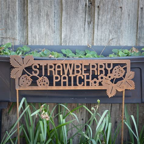 Strawberry Patch Signs Gravelly Beach Metalworks