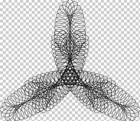 Hypocycloid Spirograph Line Art Png Clipart Black And White