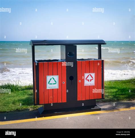 Trash Can With The Separation Of Garbage To Save The Ecology Of The