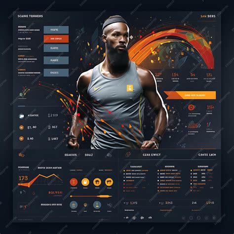 Premium Photo Web Dashboard Sports Team Performance Player Statistics