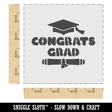 Congrats Grad Graduate Graduation Cap Diploma Wall Cookie Diy Craft