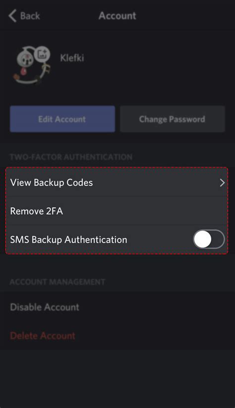 how to set up two factor authentication for discord from mobile
