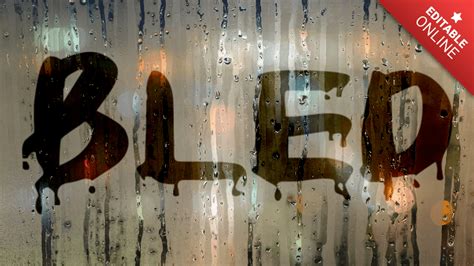 Bled Rain Text Effect Generator