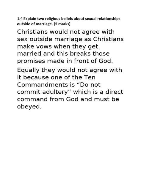 Religious Views On Premarital Sex Pdf