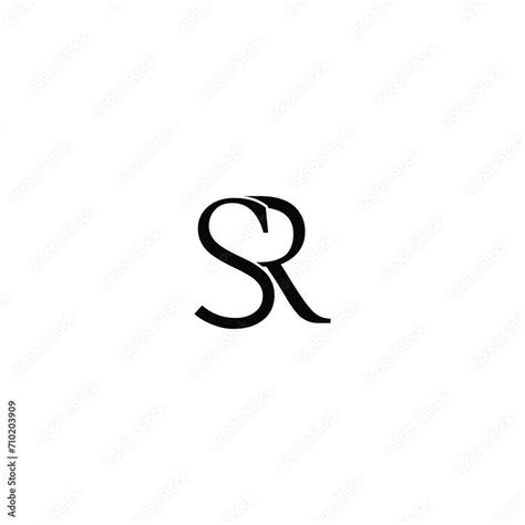 Sr Rs S R Abstract Letters Logo Monogram Sr Letter Initial Logo