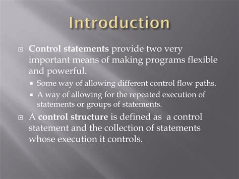 Ppt Statement Level Control Structures Powerpoint Presentation Free