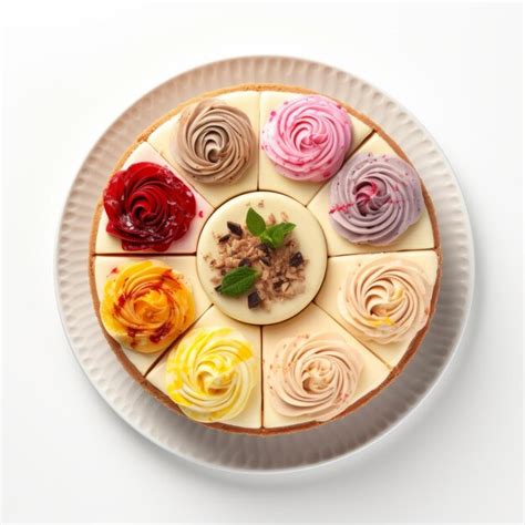 Premium Ai Image Colorful Cheesecake Platter A Vibrant Delight For The Senses