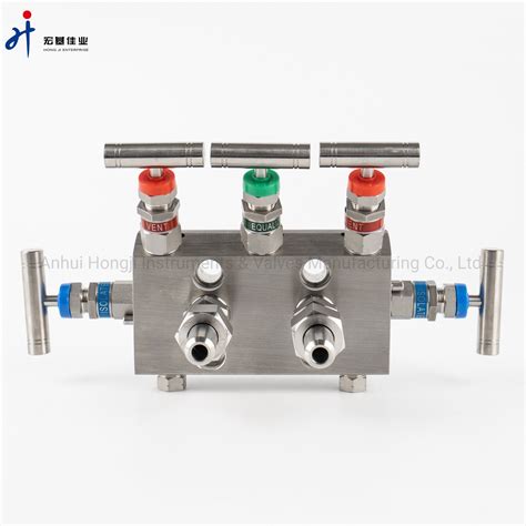 Forging Stainless Steel 5 Way Valve Manifolds Swagelok Type 6000psi