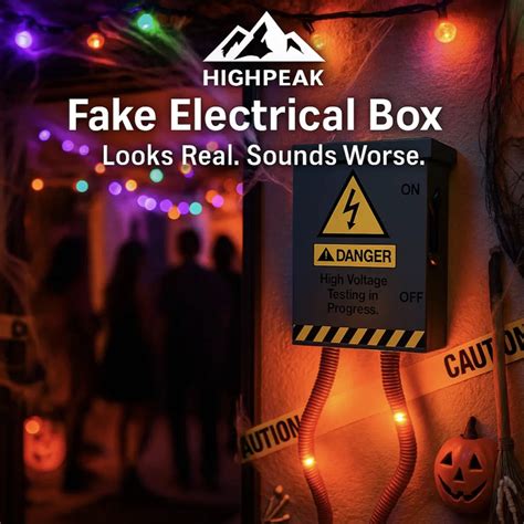 Highpeak Fake Electrical Box Flashing Halloween Scare Prop W Sounds
