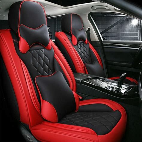 Deluxe Edition Pu Leather Full Set Car Seat Cover 5d Surround