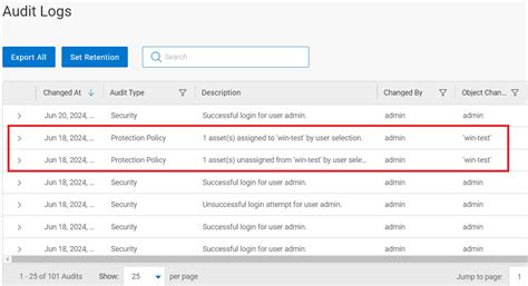 ppdm audit log missing entries like 1 asset assigned unassigned to