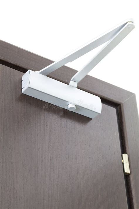 Automatic Closing A Door Stock Image Image Of White