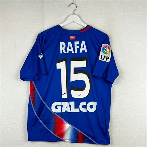 Getafe 20092010 Match Worn Home Shirt Rafa 15 Casual Football Shirts