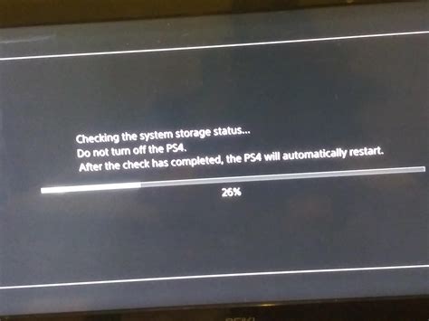 When I Turn On The Ps4 This Screen Appears And Does Not Go Past 26 It Then Proceeds To Give Me When I Turn On The Ps4 This Screen Appears And Does Not Go Past 26 It Then Proceeds To Give Me