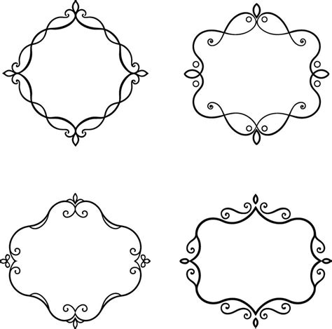 Intricate Line Art Borders And Frames For Creative Designs 55397128 Vector Art At Vecteezy