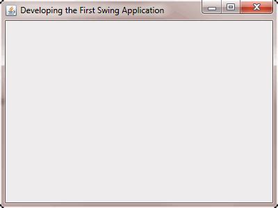 Developing The First Swing Application