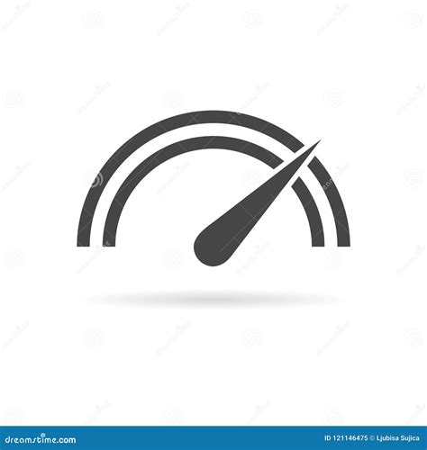 Vector Performance Measurement Icon With Long Shadow Stock Illustration
