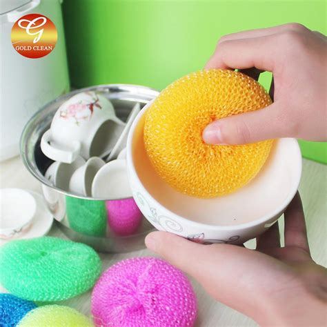 Kitchen Colorful Plastic Mesh Scourer Gc Oem For You China