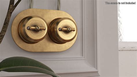 Retro Brass Switches 3d Model 12 3ds Blend C4d Fbx Max Ma Lxo Obj Free3d