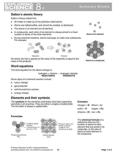 8f The Periodic Table Summary Pdf Chemical Elements Chemistry