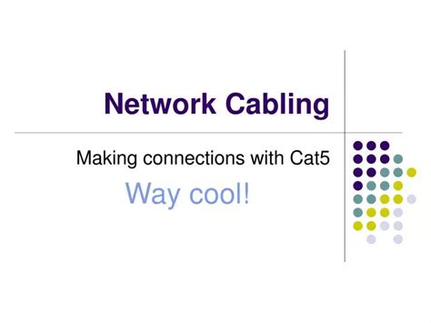 PPT Network Cabling PowerPoint Presentation Free Download ID