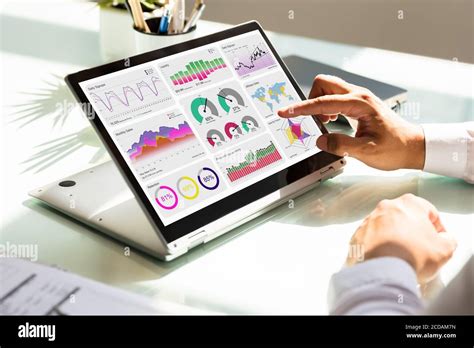 Digital Data Technology KPI Business Dashboard Technology Stock Photo