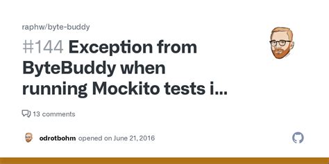 Exception From ByteBuddy When Running Mockito Tests In Eclipse Issue Raphw Byte Buddy