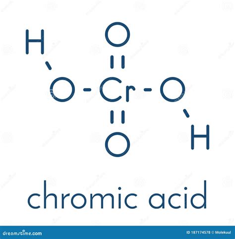 Chromic Acid H2cro4 Molecule Skeletal Formula Vector Illustration
