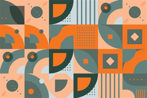 Abstract Geometry Shapes Seamless Pattern It Consists Of A Polyhedron Such As A Circle Square