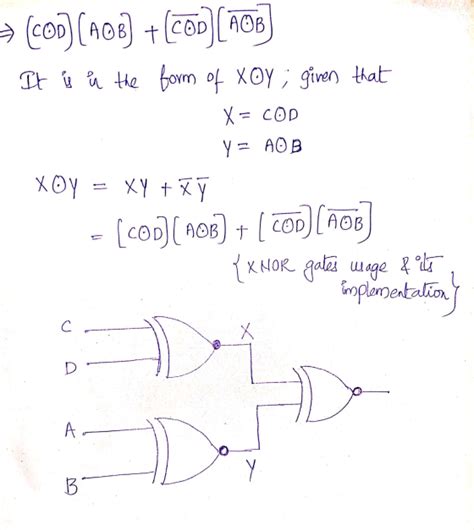Simplify The Following Boolean Algebra Equation Only With The Xnor